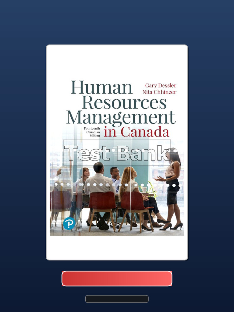 Complete Bundle Human Resources Management in Canada Canadian 14th ...