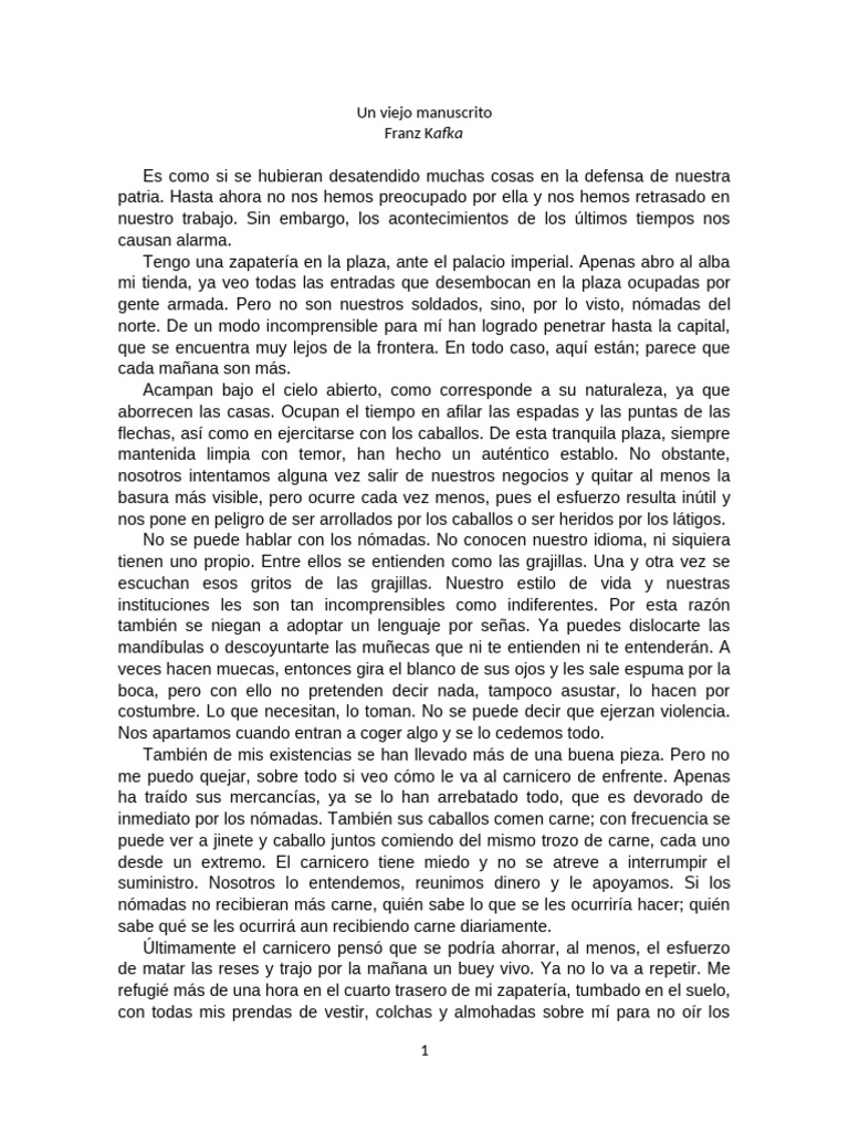 Un Viejo Manuscrito | PDF