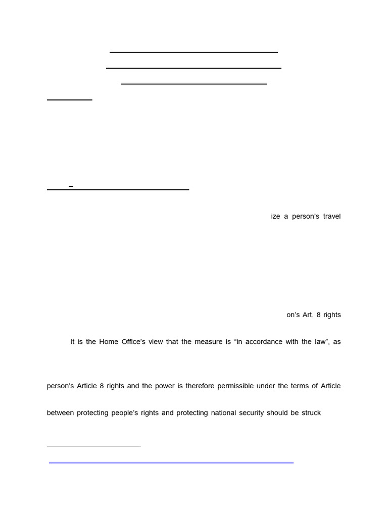 ECHR Memo Counter Terrorism Bill | PDF | European Convention On Human ...