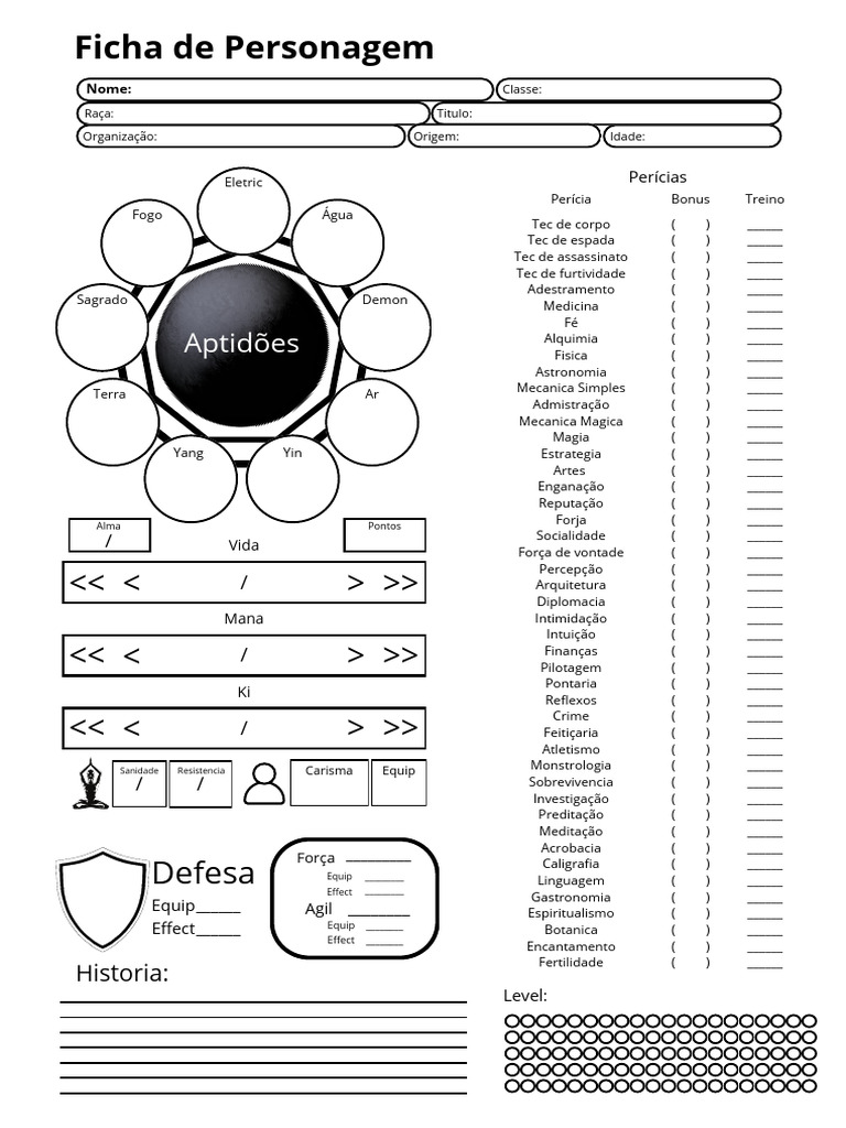 Ficha de Player RPG | PDF