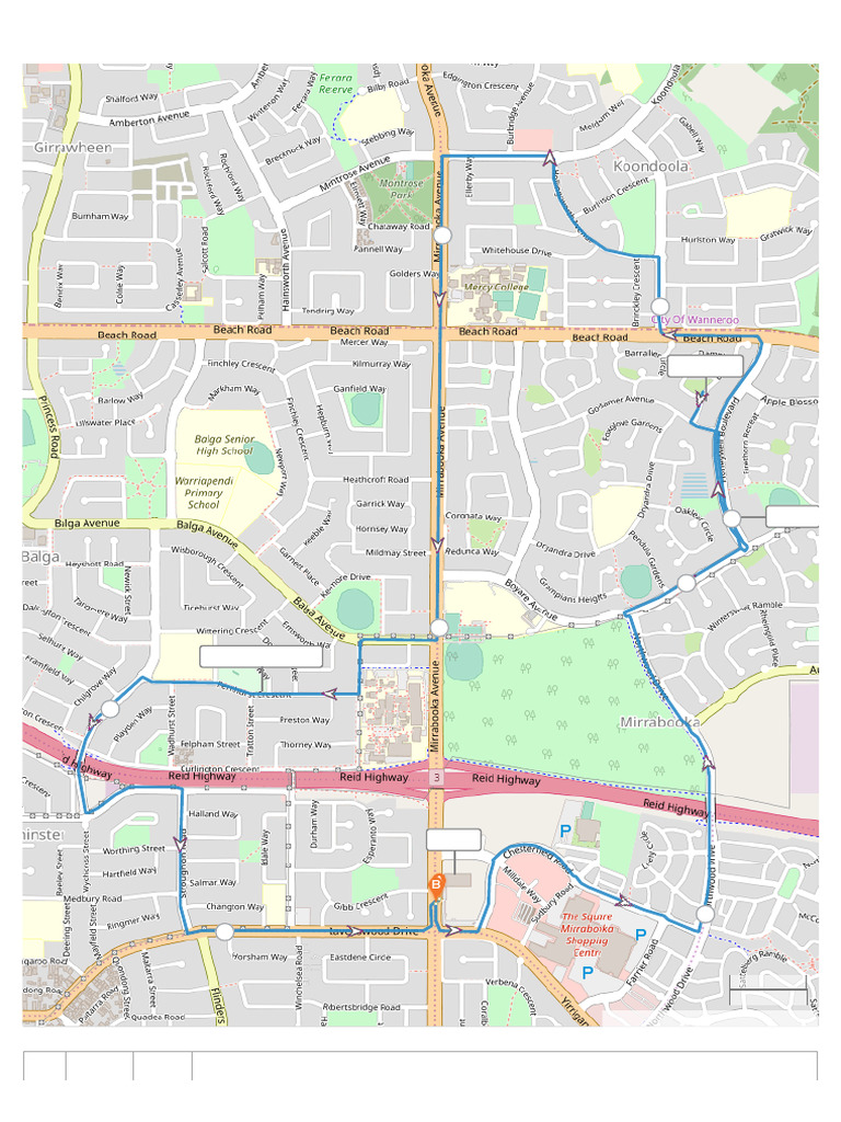 Mirrabooka Driving Test Route Guide | PDF | Road