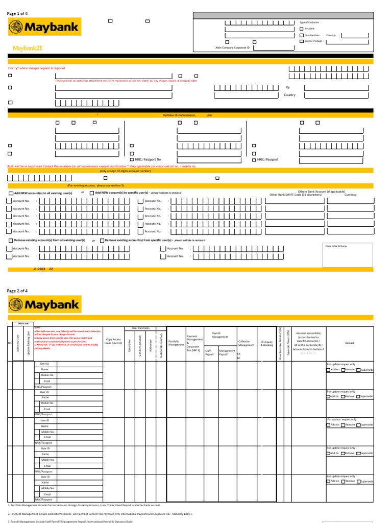 Borang Maybank - M2E - M2e UPAM 2.4 - 29032022 - Borang Kosong | PDF ...