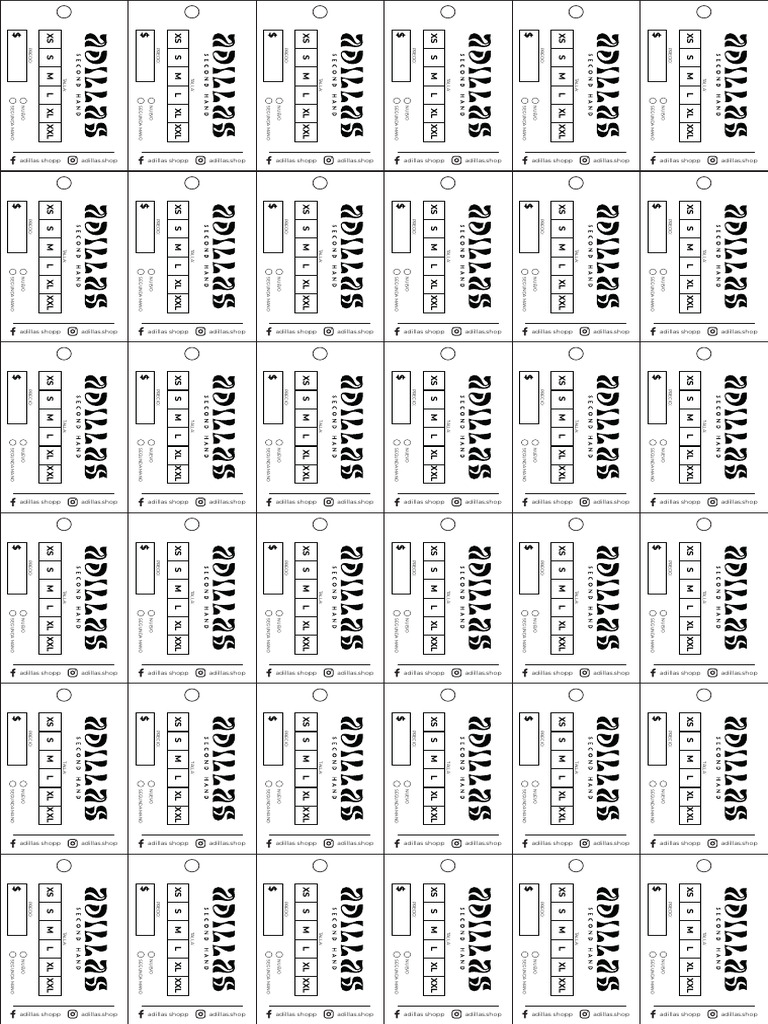 Tabloide - 36 Etiquetas - Adillas | PDF