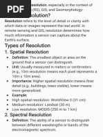 Remote Sensing Resolution Types | PDF | Image Resolution | Remote Sensing