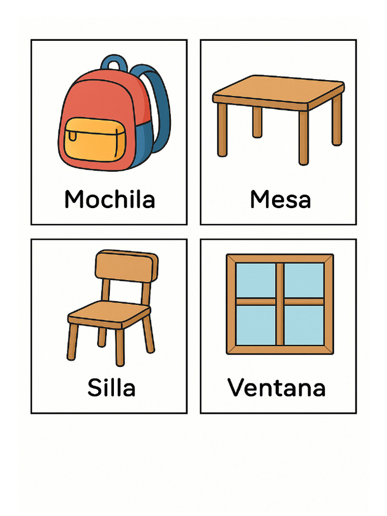 Tarjetas Relaciones Espaciales 1 | PDF