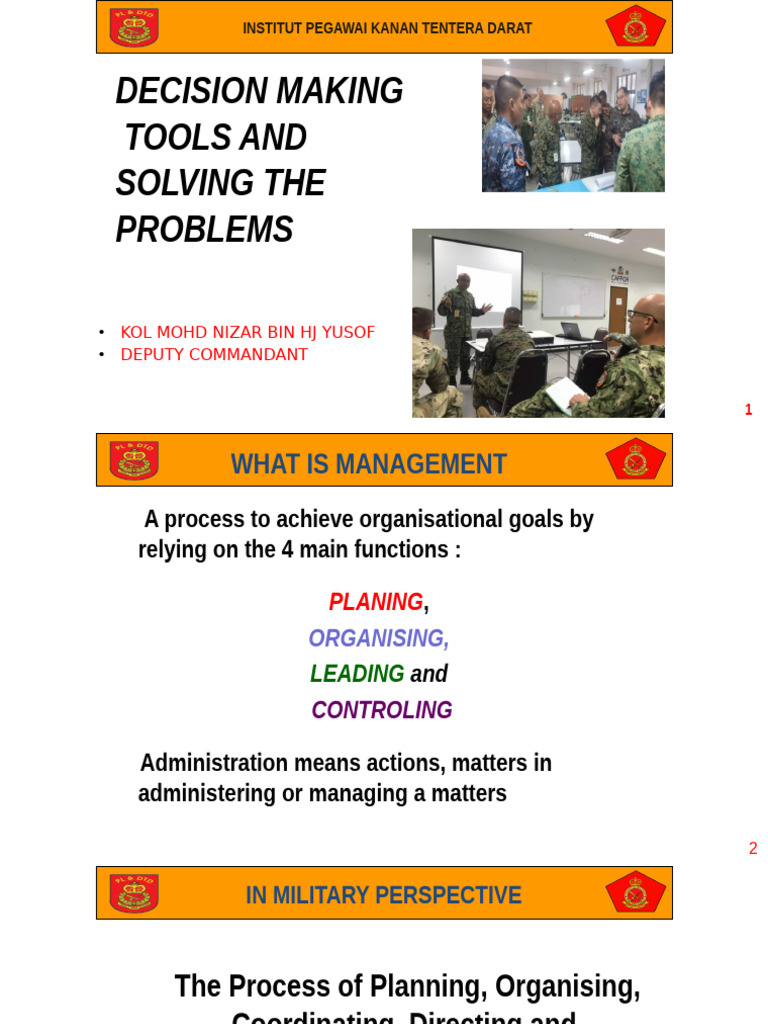 Management in Military Organization | PDF | Swot Analysis ...