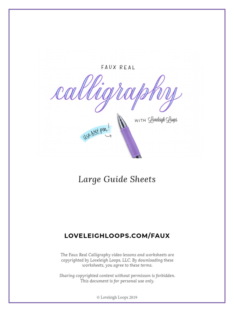 LargeGuideSheets LoveleighLoops Faux | PDF