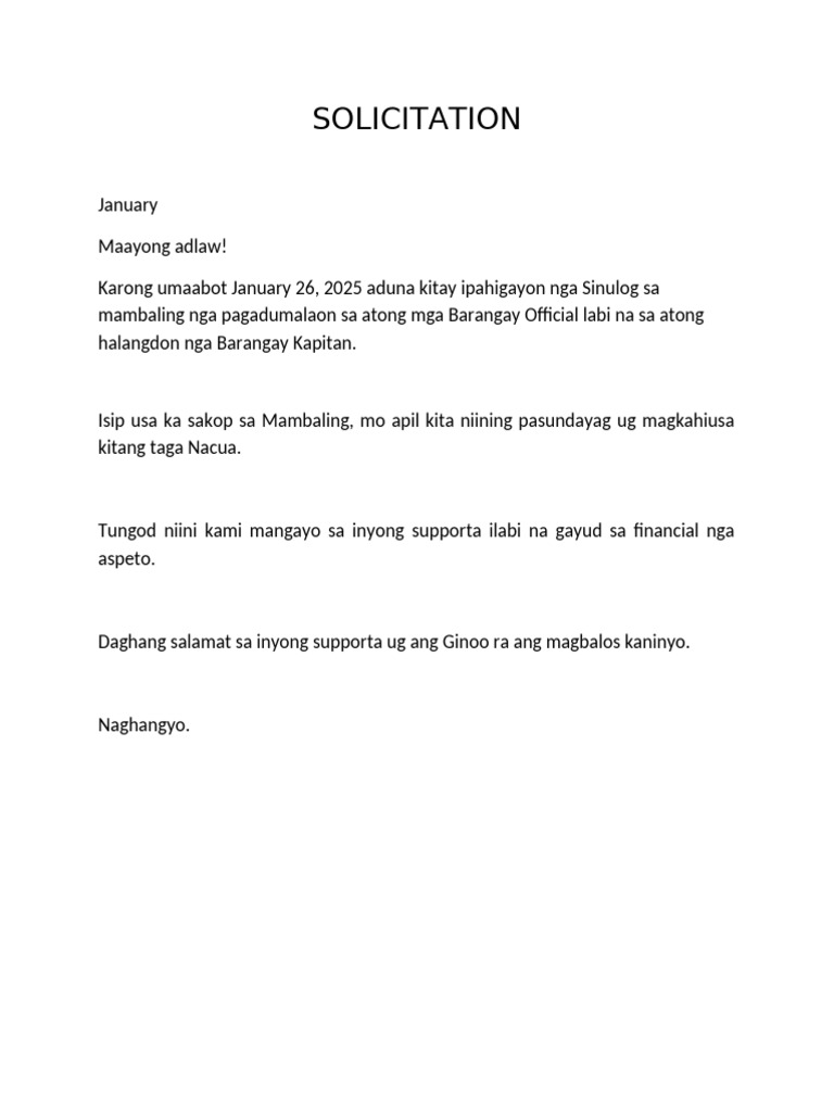 Solicitation | PDF