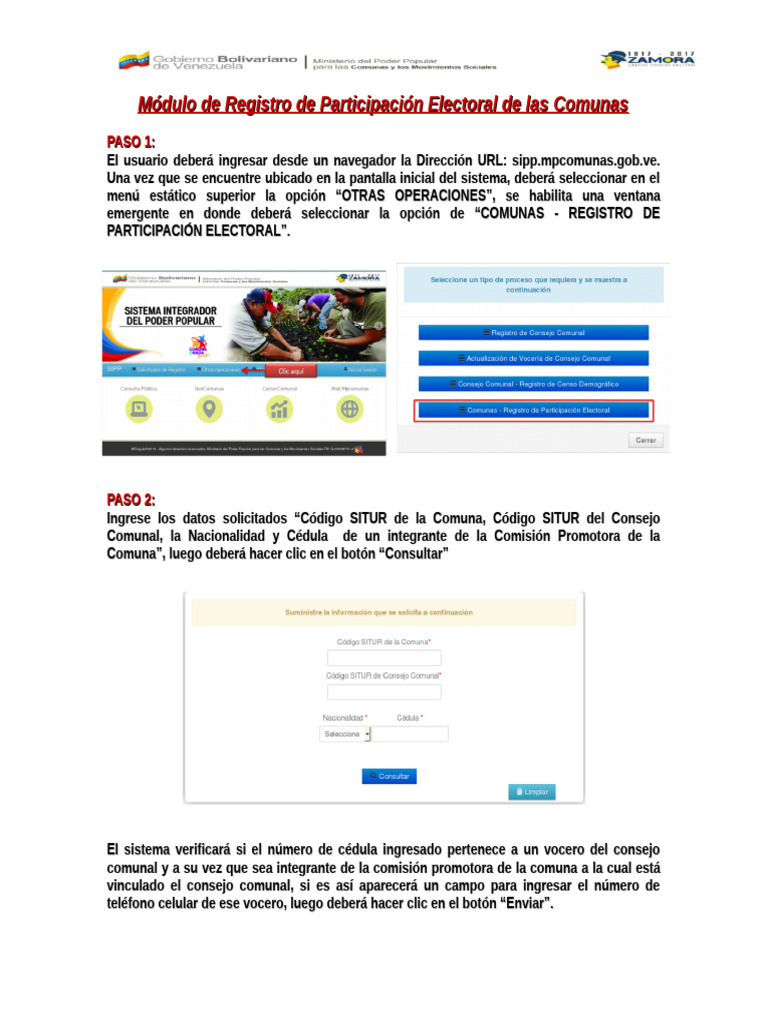 Participacion Electoral Comuna | PDF | Botón (Computación) | Software