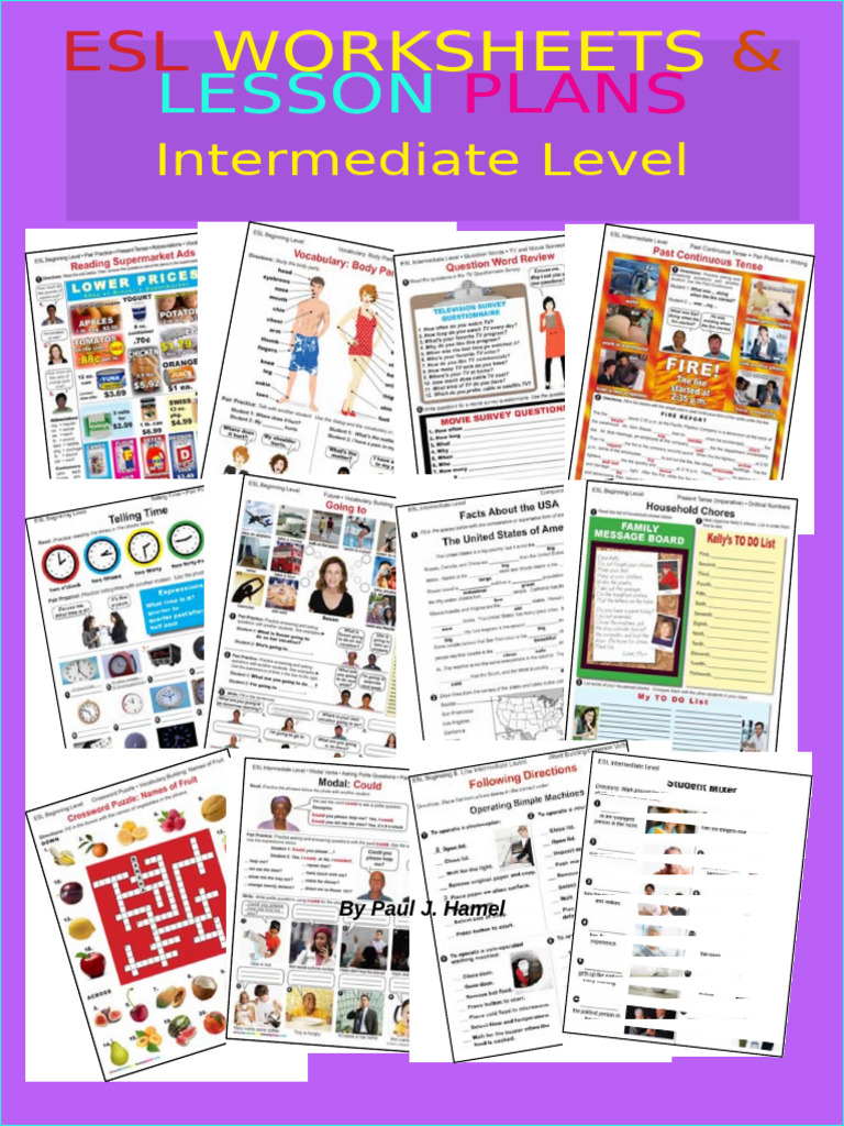 ESL Intermediate Worksheets & Plans | PDF | Adverb | Grammatical Tense