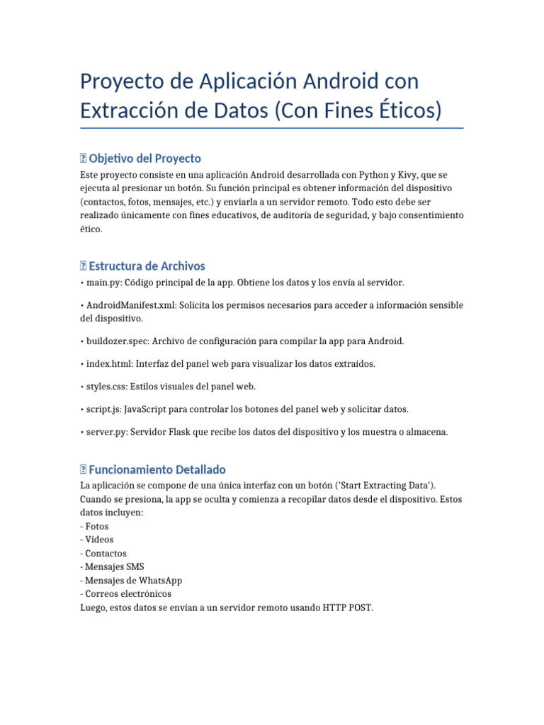 Extracción de Datos en Android Ético | PDF | Aplicación movil | Red mundial