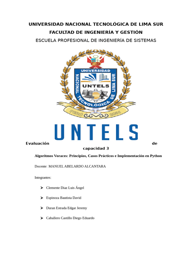 Algoritmos Voraces: Teoría y Python | PDF | Programación dinámica ...