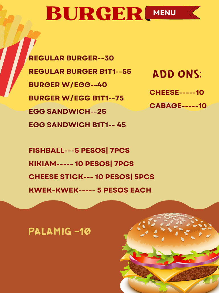 Brown Modern Fast Food Burger Menu 20250422 163637 0000 | PDF