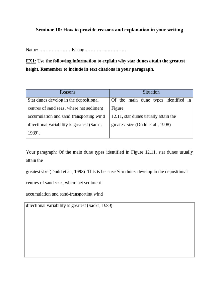 Seminar 10 - How To Provide Reasons-Paragraph Practice (20210707 ...