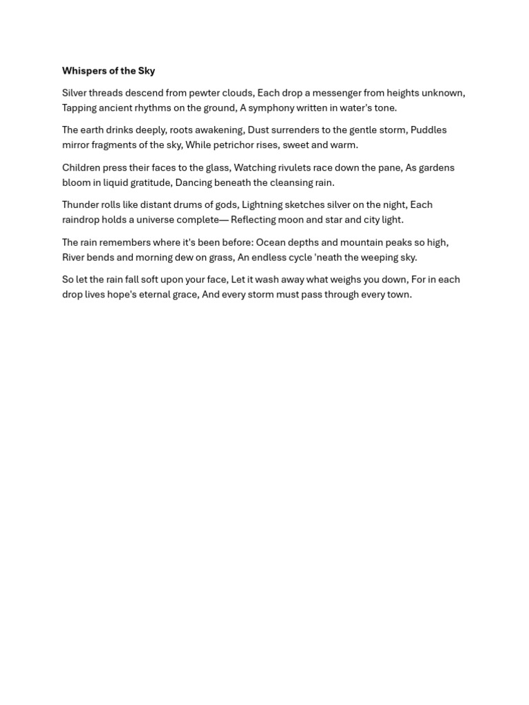 Poem Rain | PDF