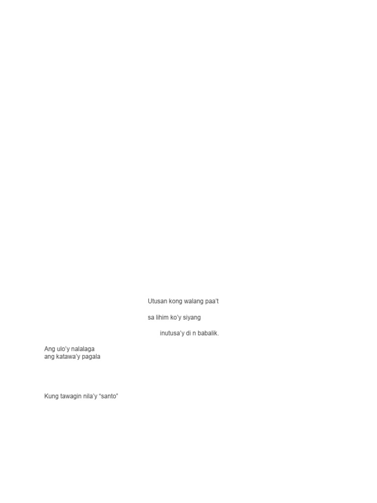 Bugtong Na May Sagot | PDF