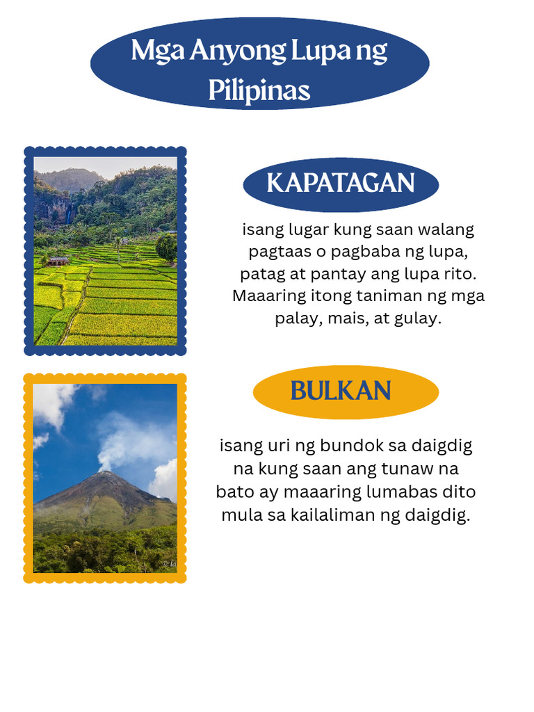 Mga Anyong Lupa NG Pilipinas | PDF
