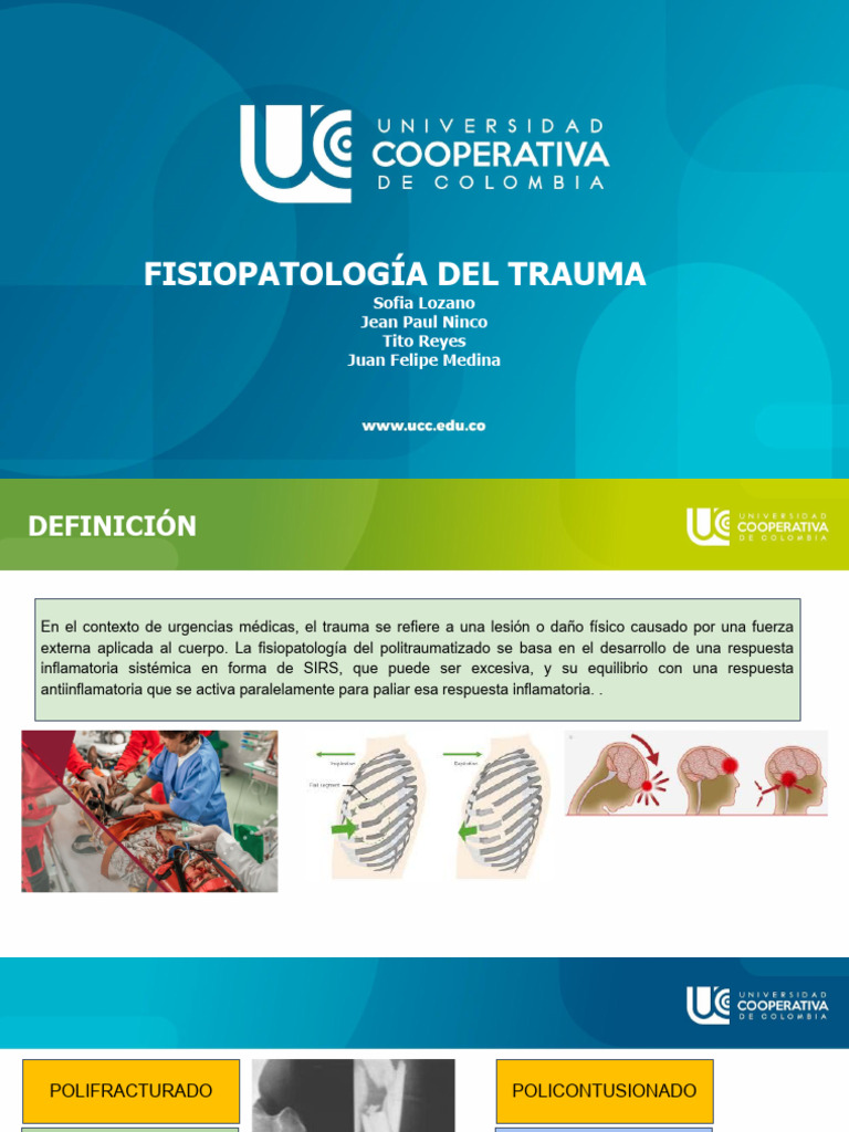 Fisiopatología del Trauma en Urgencias | PDF | Lesión cerebral ...