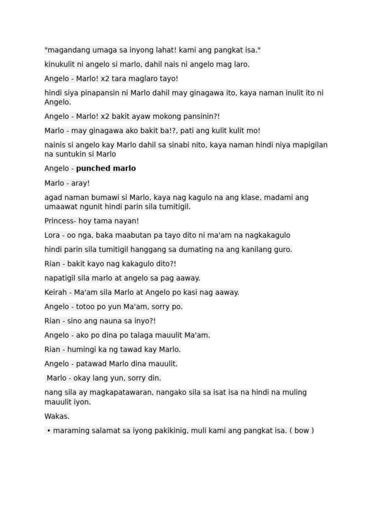 Magandang Umaga Sa Inyong Lahat | PDF