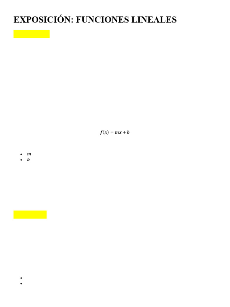 Exposición Función Lineal Definición, Aplicaciones, Fórmulas | PDF ...