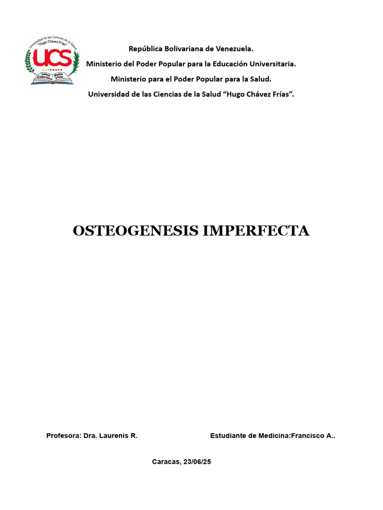 Osteogenesis Imperfecta | PDF | Mutación | Gene
