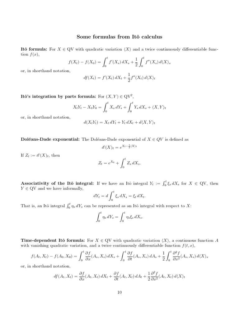 Formula Page For Midterm 2 | PDF | Area | Calculus