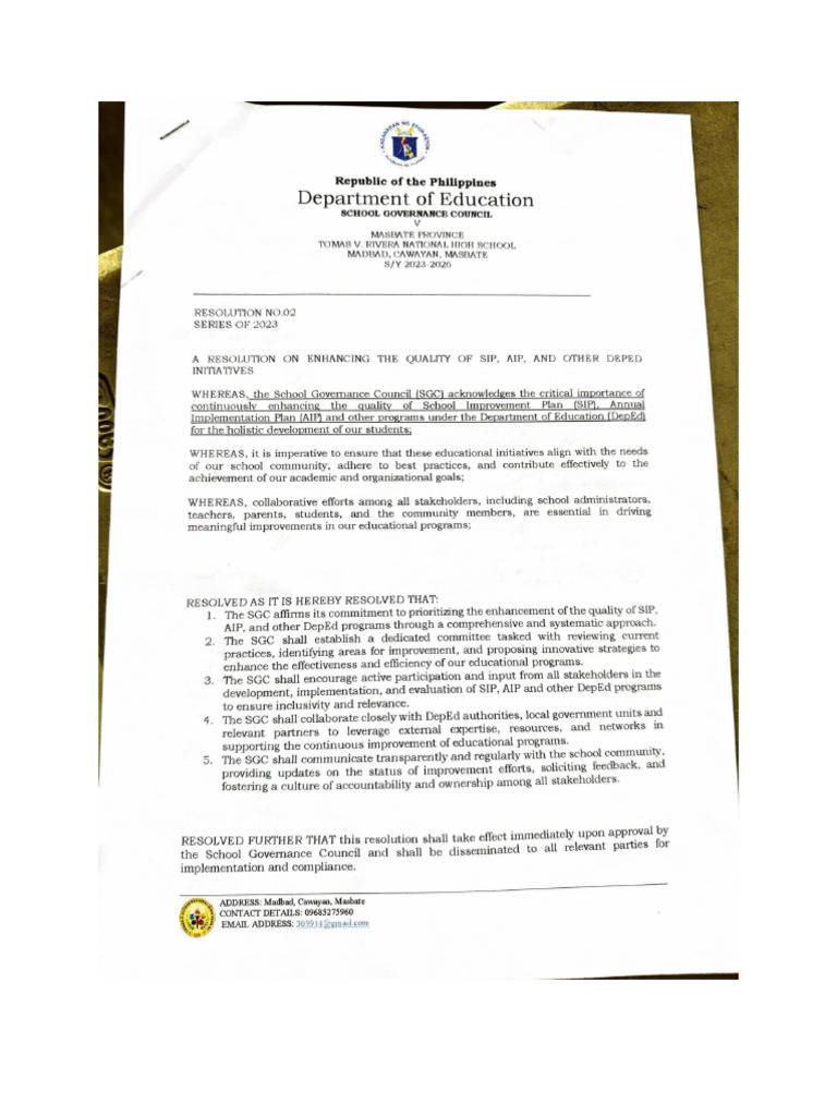 F12 SGC Reso On Sip | PDF