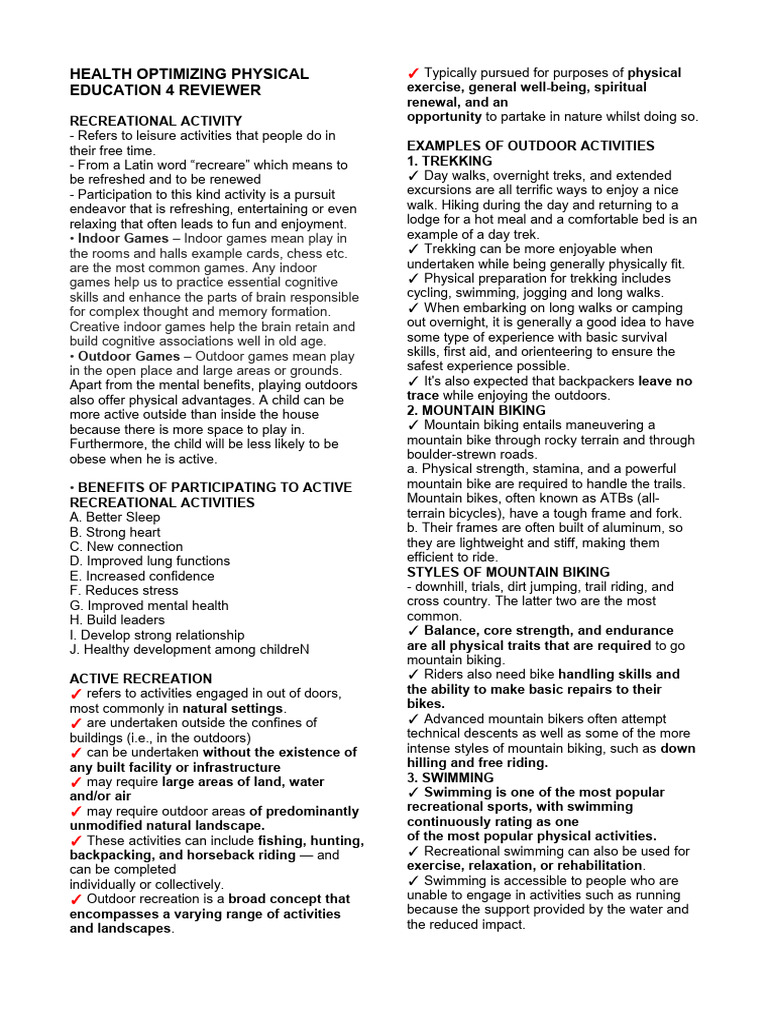 Hope 4 4th Quarter Exam Reviewer | PDF | Mountain Biking | Personality ...