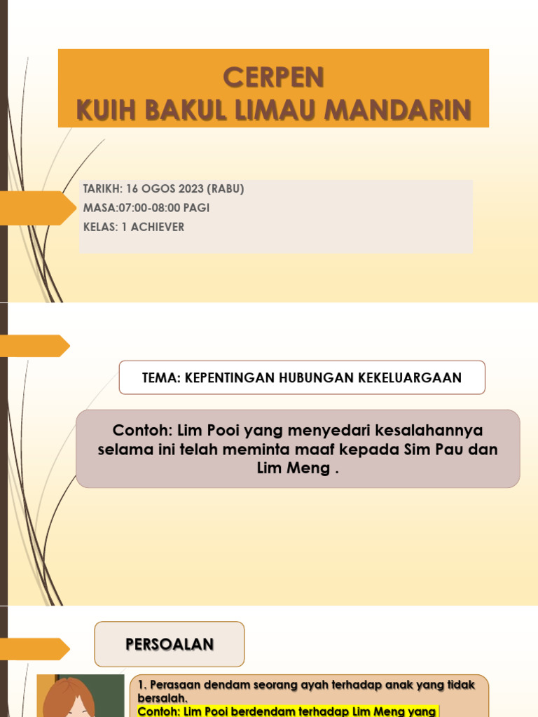 Cerpen Kuih Bakul Limau Madarin 20mei | PDF