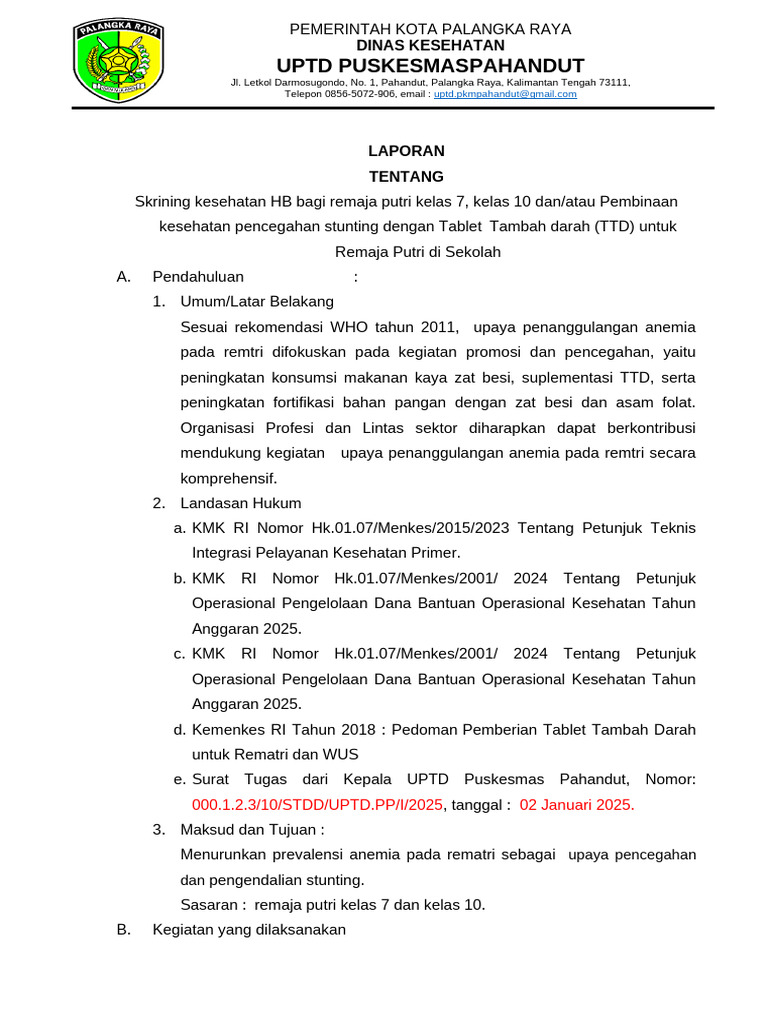 Template Laporan 2025 | PDF