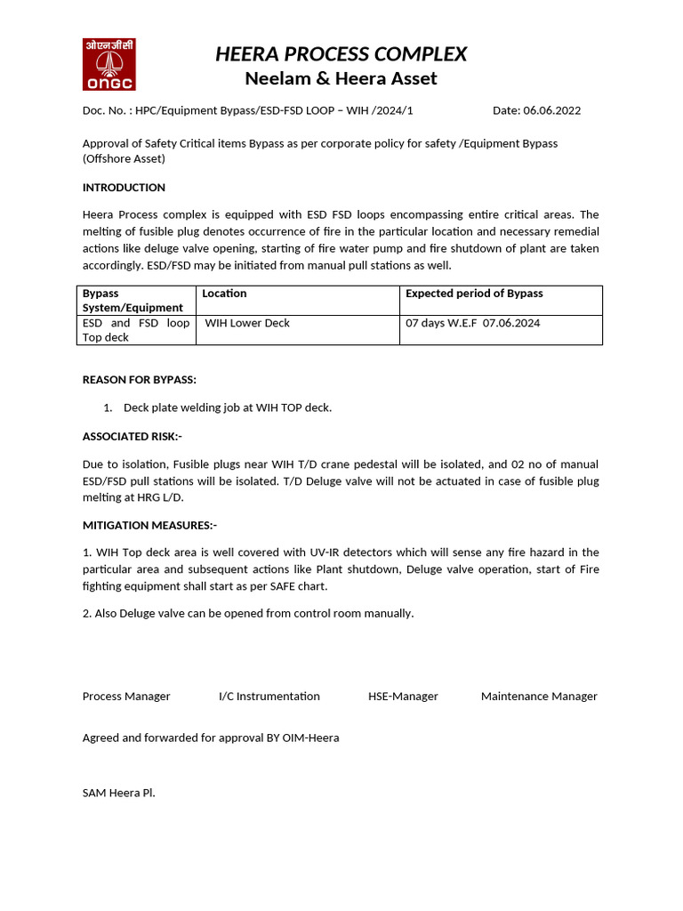 FSD Loop Bypass HRG Lower Deck 21.01.2022 | PDF