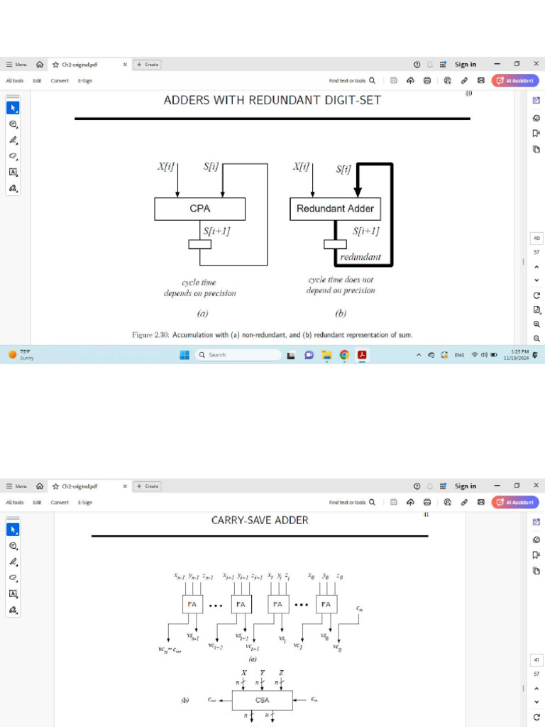 Ch2-Contiunue-Adders With Redundent Digit Se | PDF