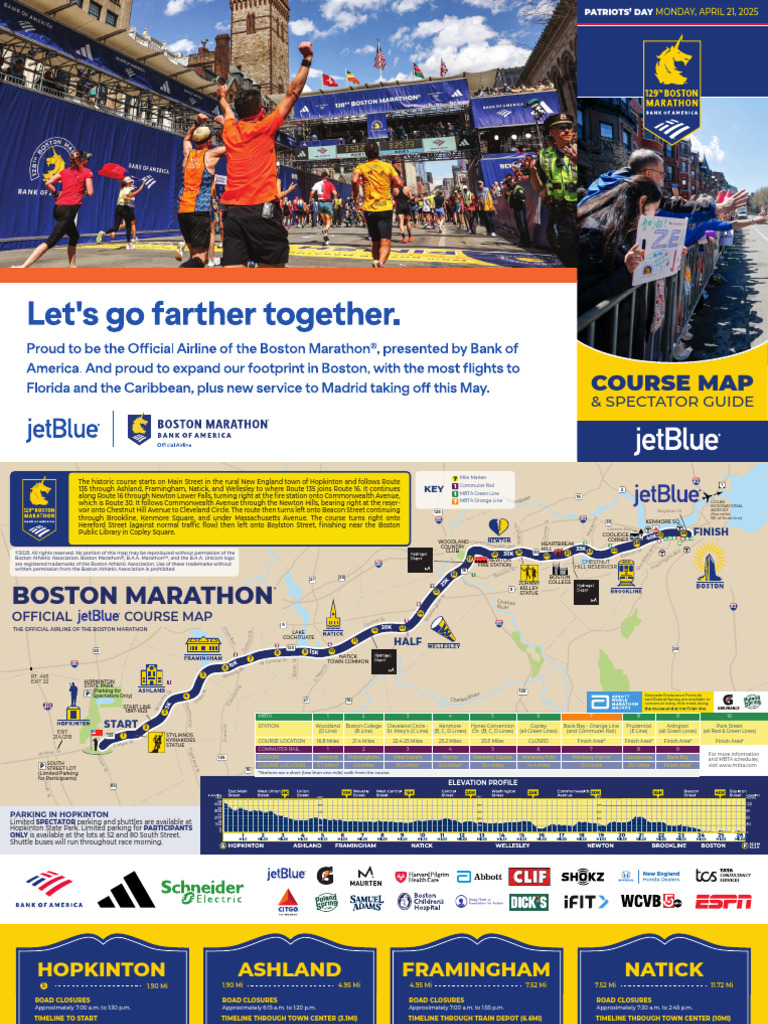 129thBM SpectatorGuide | PDF | Long Distance Running Competitions | Boston