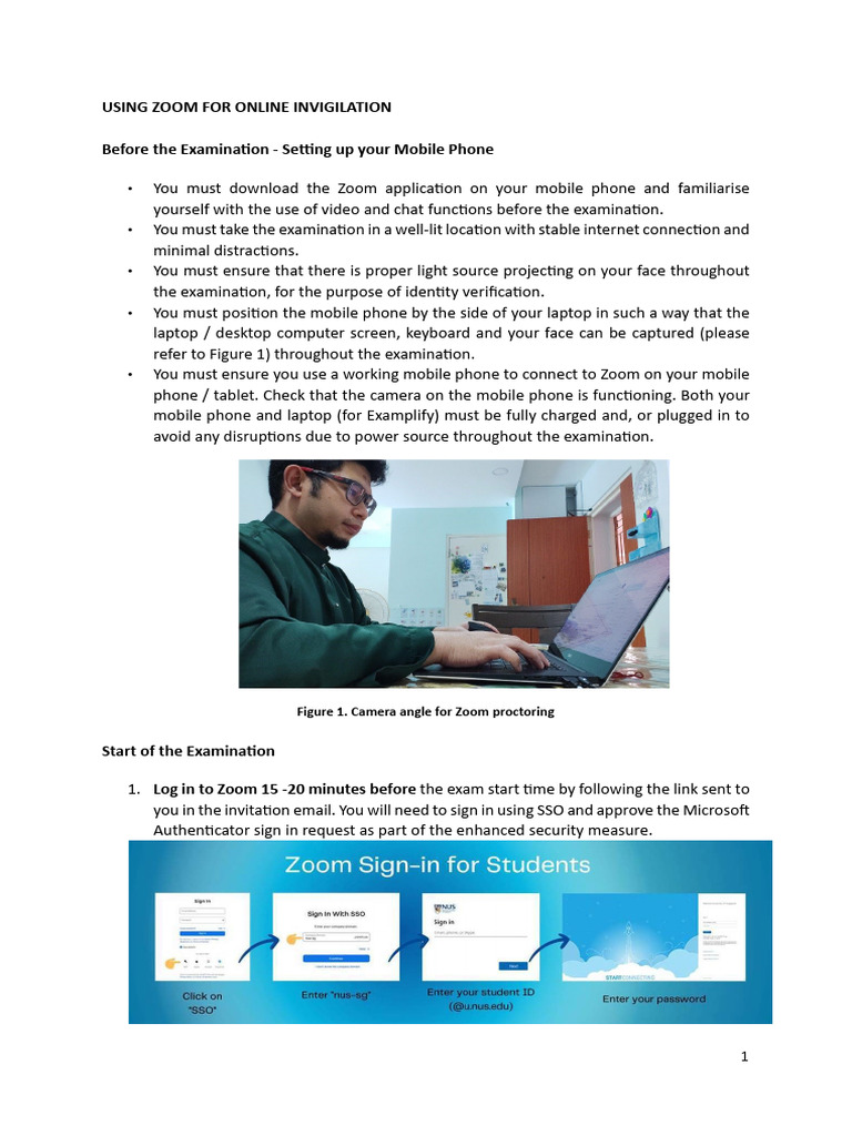 Zoom Guidelines for NUS Exams | PDF | Computing