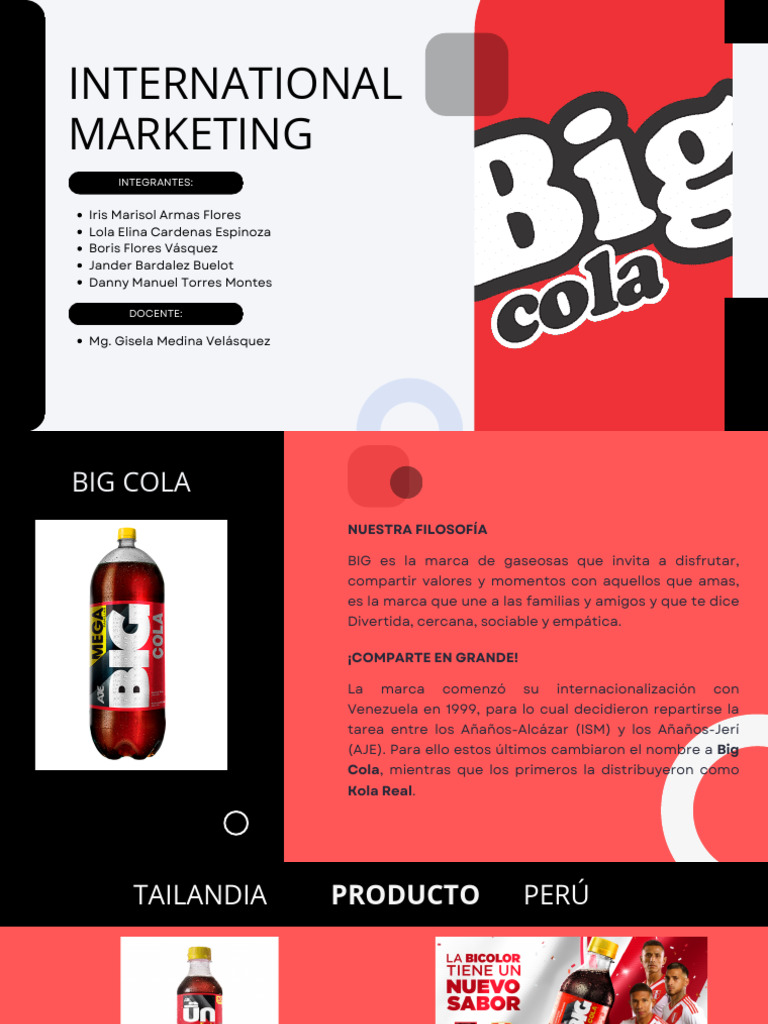 Adaptación Big Cola-Equipo 06 | PDF | Marketing | Mercado (economía)
