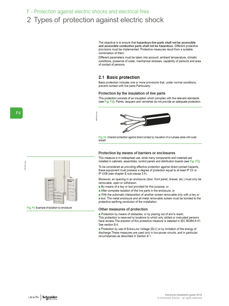 Types of Protection Against Electric Shock - 1 | PDF | Insulator ...