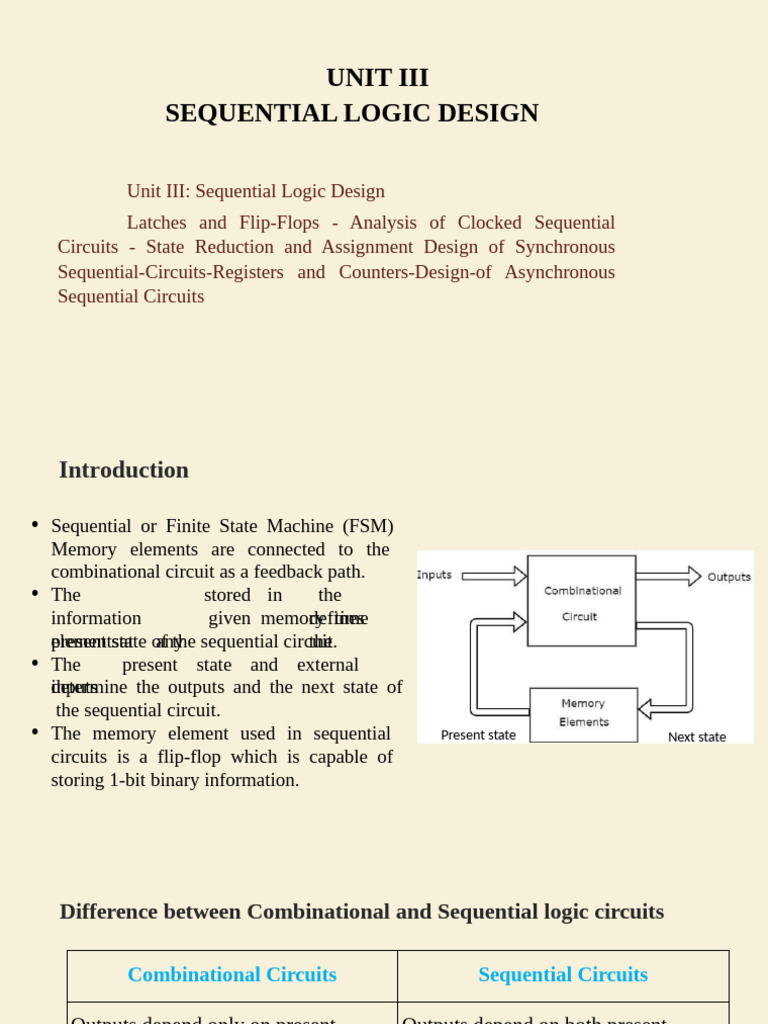 Unit III Sequential Logic Design | PDF | Electronic Engineering | Electronic Design