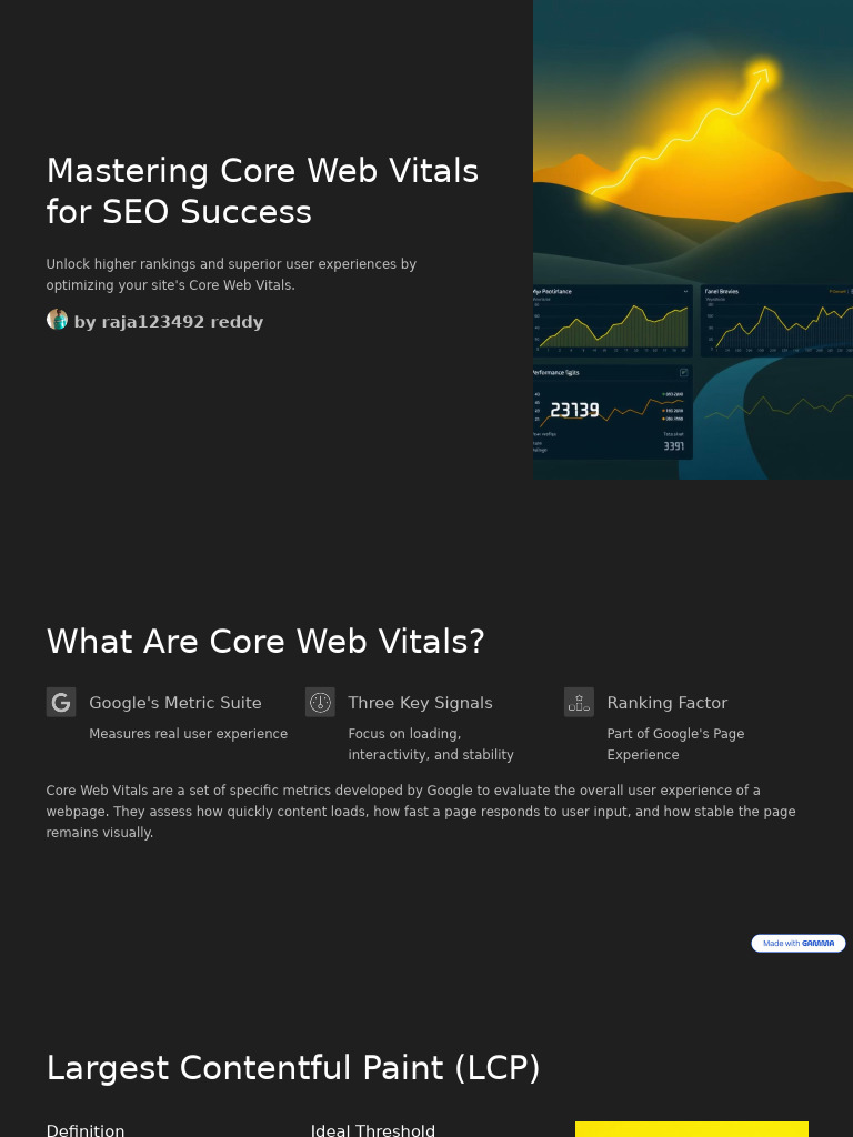 Mastering Core Web Vitals For SEO Success | PDF | Search Engine Optimization | Usability