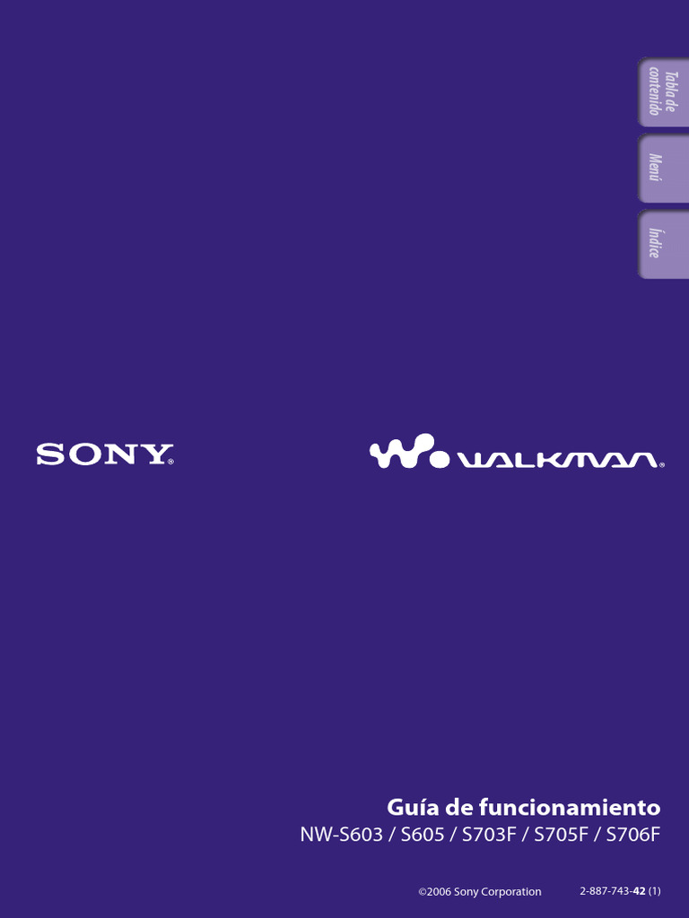Funcionamiento del Walkman NW-S603/S605 | PDF | Auriculares | Informática