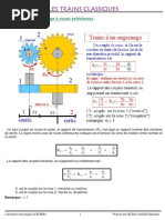 Fonctionnement des trains d'engrenage | PDF | Engrenage | Cinématique