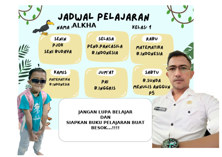 Jadwal Pelajaran Alkha | PDF