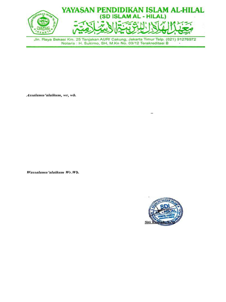 Surat Edaran PTS Sm. 2 2023-2024 | PDF