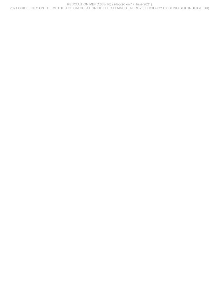 MEPC.333 (76) Guidelines For EEXI Calculation | PDF | Marine Propulsion | Ships