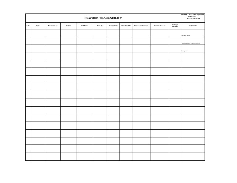 8.7.1.4 Rework Traceability Record | PDF