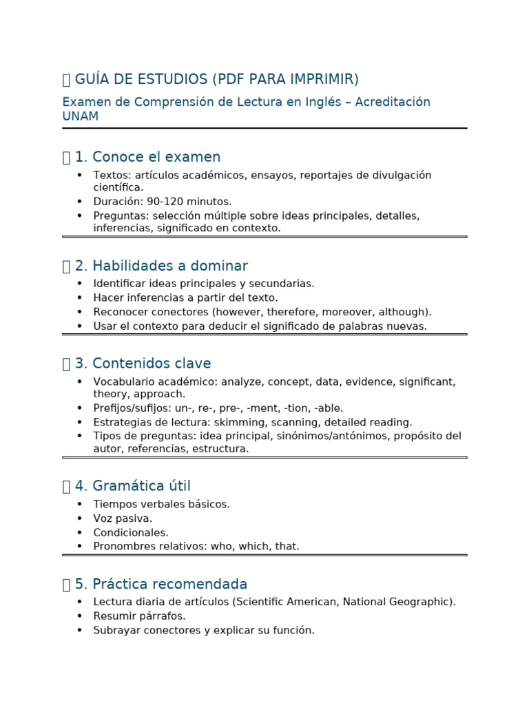 Guia Comprension Ingles | PDF | Comunicación humana | Lingüística