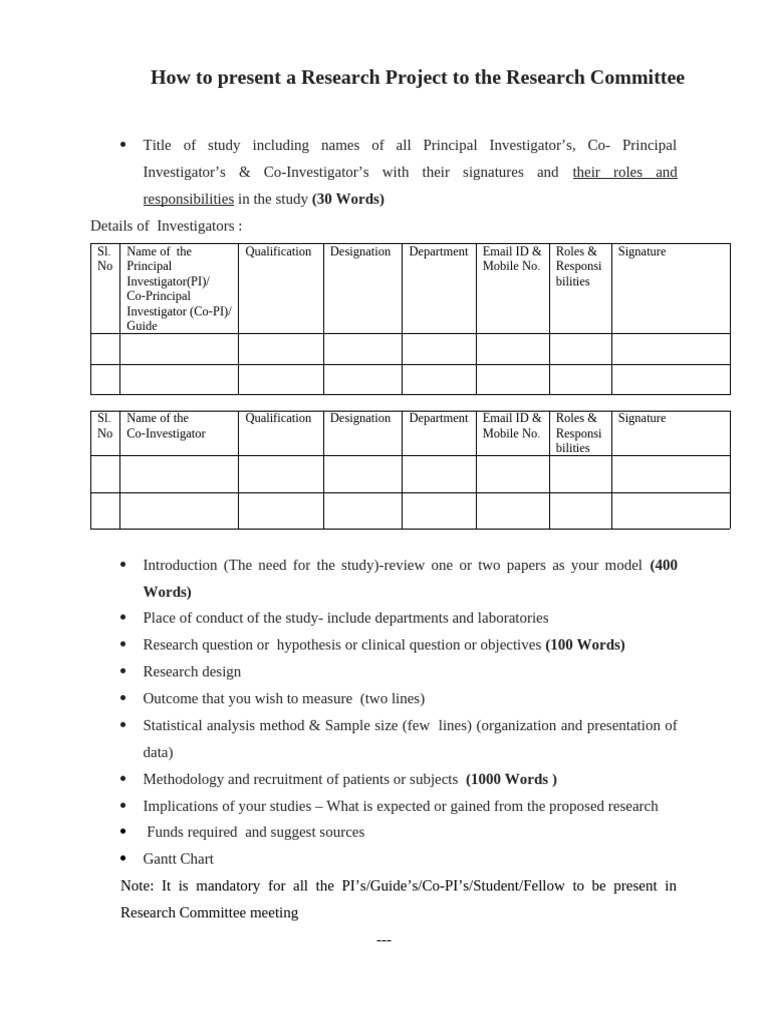 Research Proposal Format | PDF