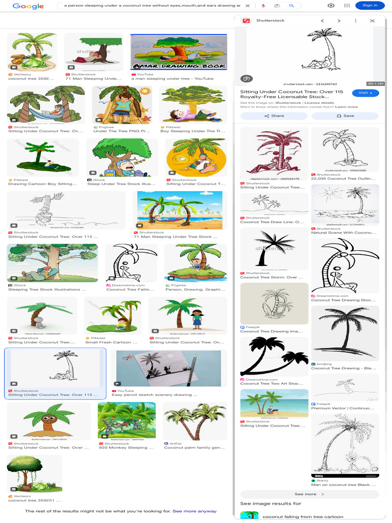 Man Sleeping Under Coconut Tree Art | PDF | Imaging