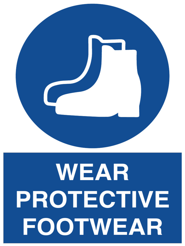 Wear Protective Footwear Blue Sign | PDF