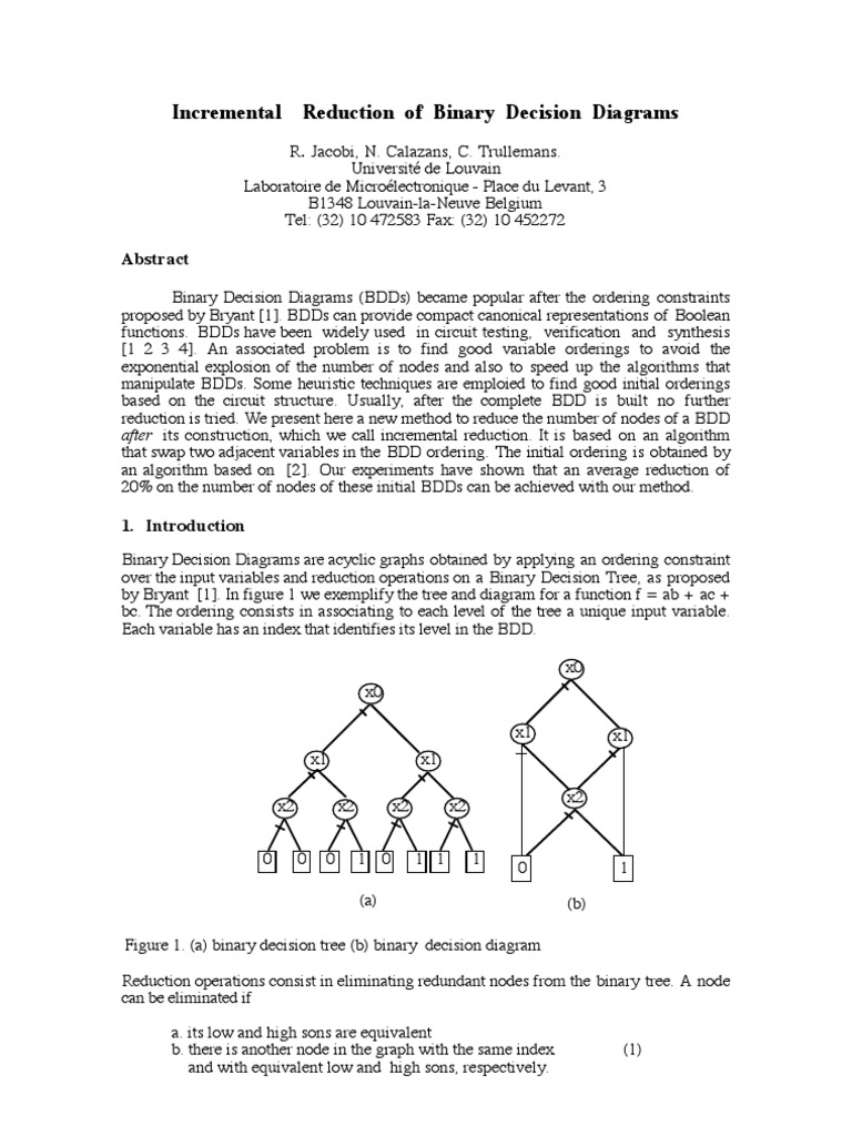 Incremental Reduction of Binary Decision Diagrams | PDF | Theoretical ...