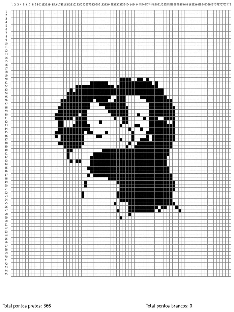 Cross Stitch Pattern 75x75 With Grid | PDF